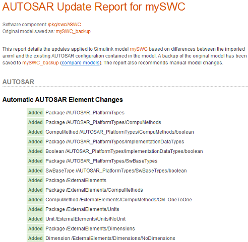 updateReferences - モデルへの AUTOSAR 参照要素の ARXML 定義の更新 - MATLAB