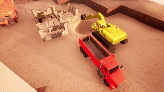 Simulate Earth Moving with Autonomous Excavator in Construction Site - MATLAB & Simulink