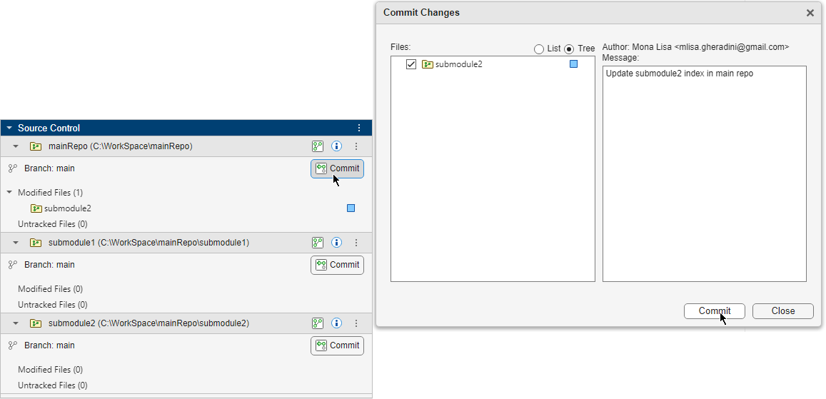 Work With Git Submodules In Matlab Matlab And Simulink